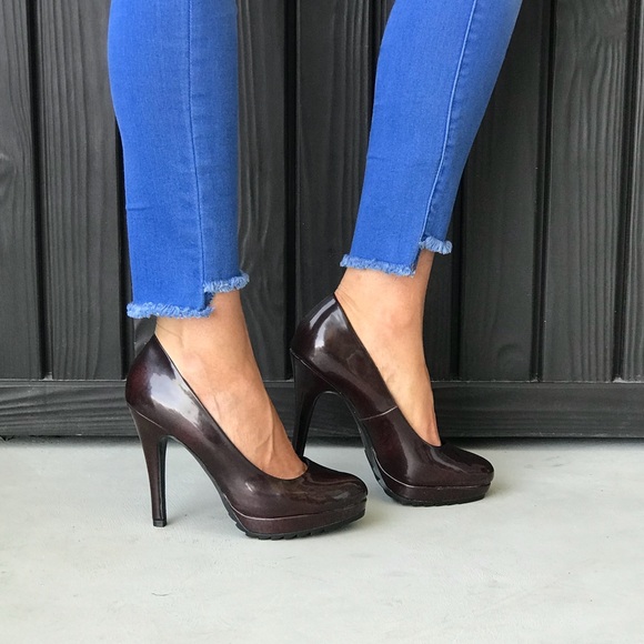 ASOS | Shoes | Burgundy Stiletto Heel Closed Toe Platform Pump | Poshmark